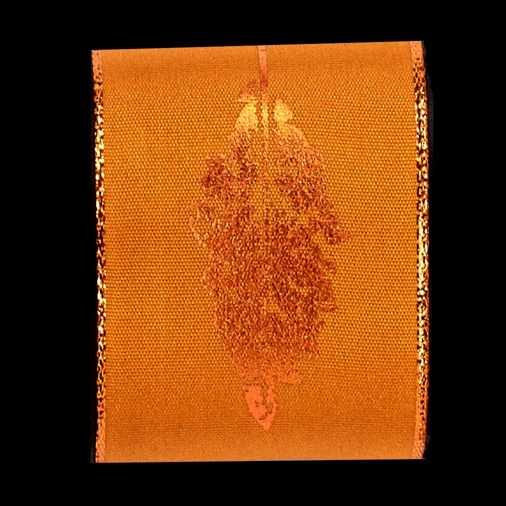 1 3/8" Wired Fall Leaves Ribbon - Floral Supply Syndicate - Floral Gift ...