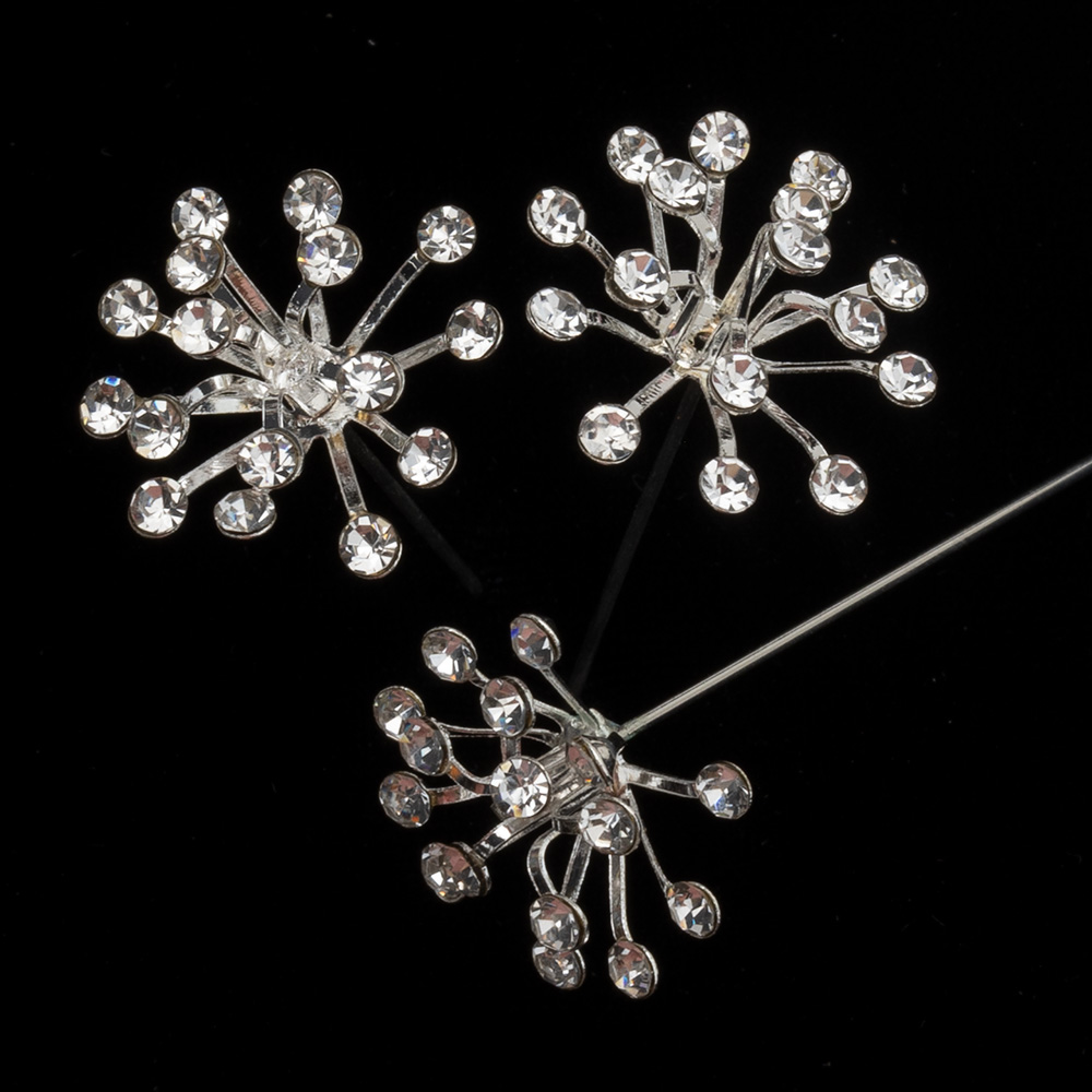 3.25" Rhinestone Flower Pins - Floral Supply Syndicate - Floral Gift ...