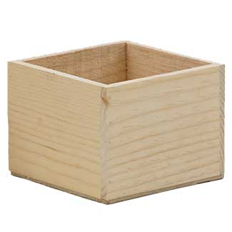 6"x6"x5" Wood Box - Floral Supply Syndicate - Floral Gift Basket and ...