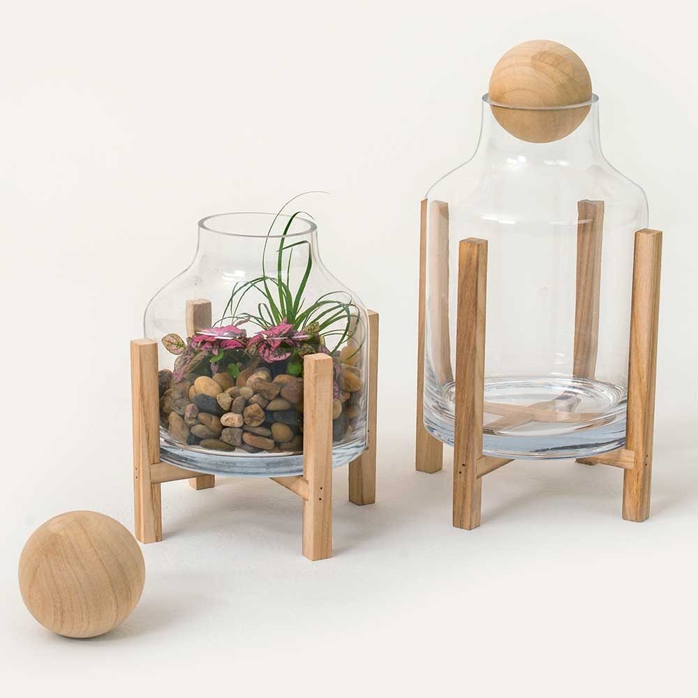 Glass 8"terrarium Vase W/st - Floral Supply Syndicate - Floral Gift ...